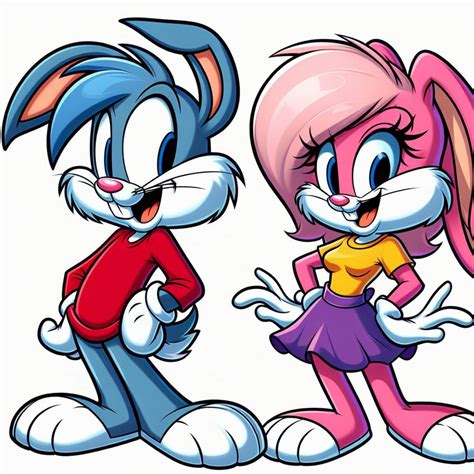 Buster And Babs Bunny From Tiny Toon Adventures By Mnwachukwu16 On