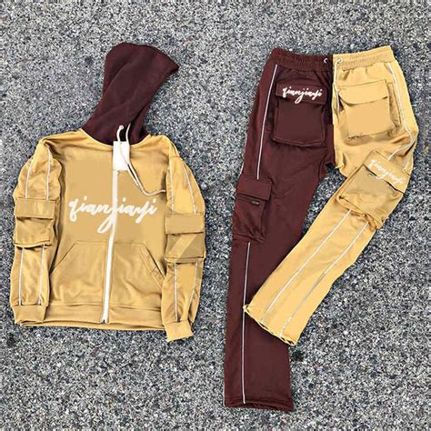 Tracksuit Oversize Man Nylon Tracksuit Menmen Casual Velvet Tracksuit