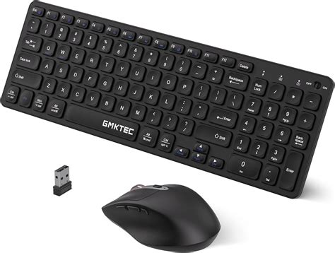 Wireless Keyboard And Mouse Combo Gmktec Compact Quiet Full Size Wireless Keyboard
