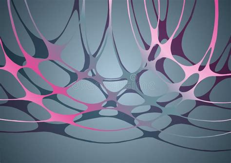 Abstract Molecular Structure Scientific Vector Background With Curve Wavy Lines Intersections