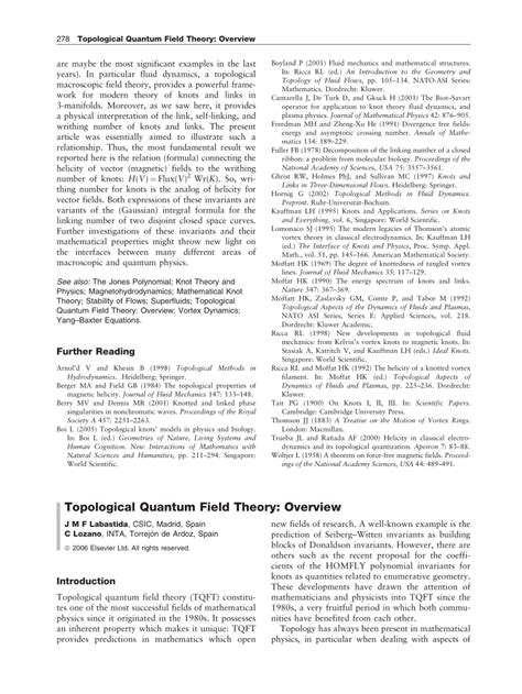 Pdf Topological Quantum Field Theory Overview