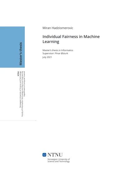Verifying Individual Fairness In Machine Learning Models