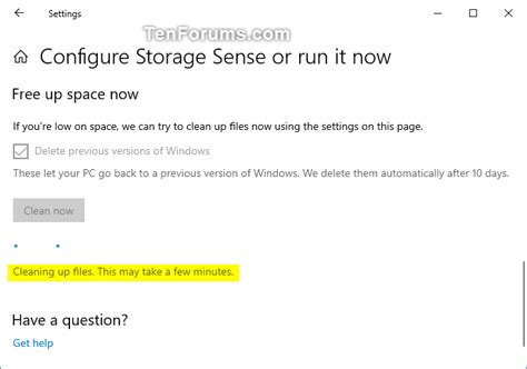 Free Up Disk Space Now With Storage Sense In Windows 10 Tutorials