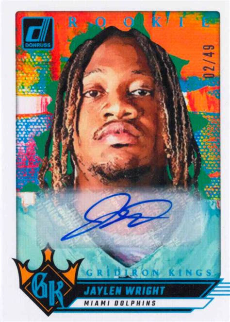 Jaylen Wright 2024 Donruss 20 Rookie Gridiron Kings Autographs 49