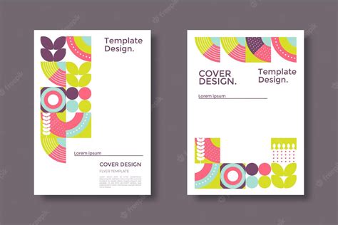 Free Vector Abstract Geometric Shapes Pattern Bauhaus Minimal Art Design Background Modern