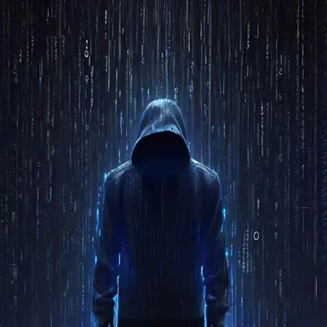 Premium Ai Image Hacker In A Hoodie Ai