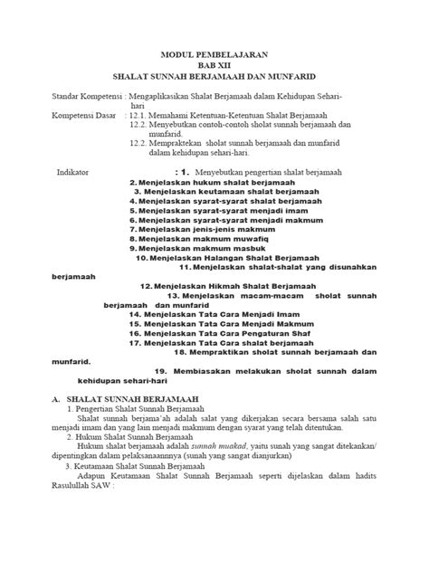 Modul Pembelajaran Fiqih Mi 1 Pdf