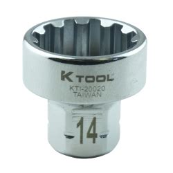 K Tool International Kti20614 Spline Socket 14 Drive 14mm Spline