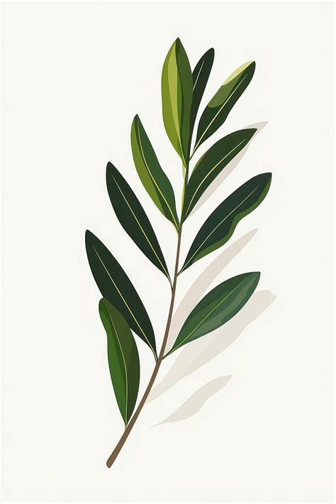 Olive Leaf Illustration Simple Plant Free Photo Illustration Rawpixel