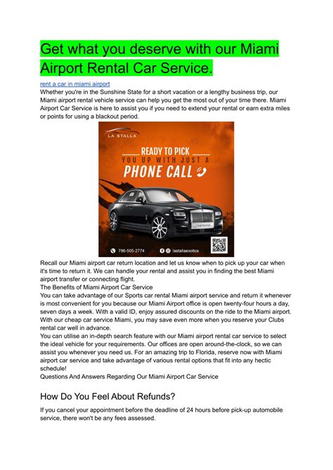 PPT R 2 Get What You Deserve With Our Miami Airport Rental Car