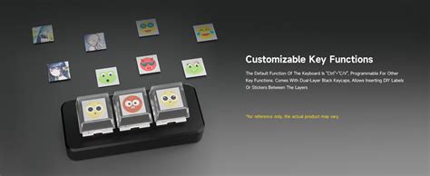 waveshare ctrl c v shortcut keyboard for programmers 3 key development board