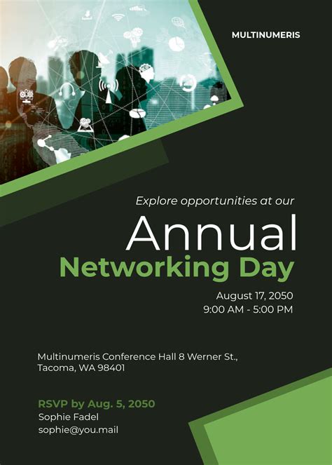 Free Networking Professional Invitation Template To Edit Online