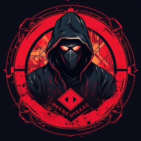 Premium Photo Logo With A Hooded Hacker