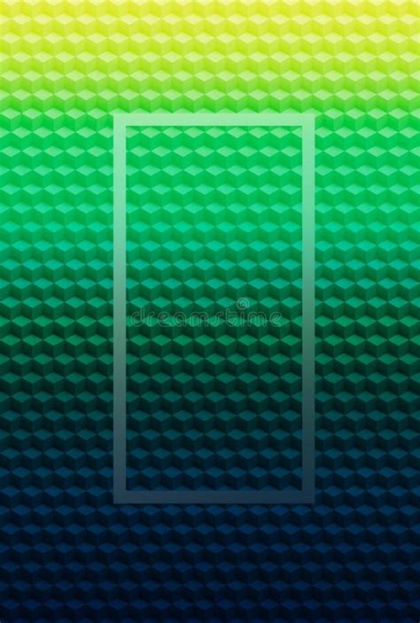 Green Cube Geometric Pattern Abstract Background Illustration Texture