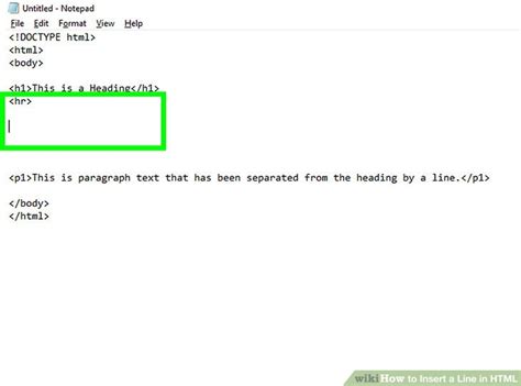 How To Insert A Line In HTML With Pictures WikiHow