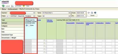 Official Mark Column Best Practices Edsembli Support