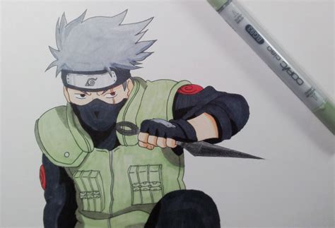 Как нарисовать Какаши Kakashi Хатакэ Аниме наруто карандашом