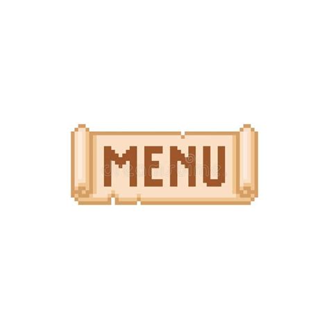 Old Paper Scroll Pixel Art Button Vector Icon Stock Illustrations 7