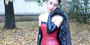 Wearing Latex Dress And Gloves In Public Marilyn Yusuf Part 79 Tnaflix Com