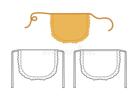 Set Of Maid Aprons With Ruffles Scalloped Technical Fashion