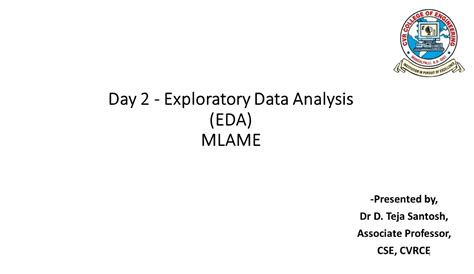 Cvr Mlame Fdp Day 2 Fn Session Exploratory Data Analysis Eda