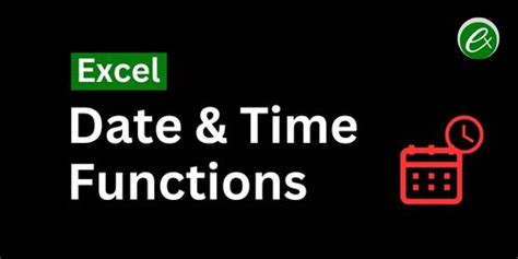 excel date and time functions