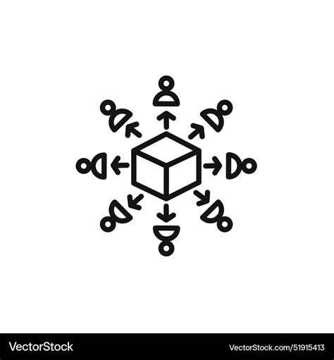 Distribution Icon Set Collection For Web Vector Image