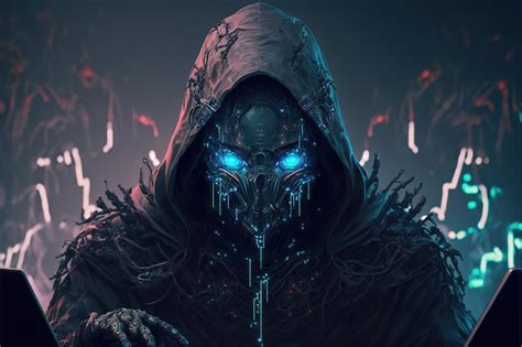 Premium Ai Image Wallpaper Portrait Character Hacker Hooded Man