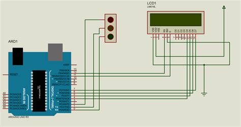Traffic Light Control System Using Arduino LCD In Proteus