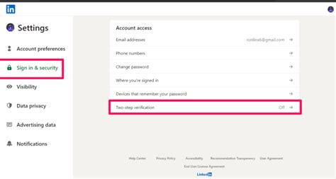 how to enable two factor authentication 2fa on linkedin dignited