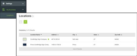 Location Settings Corebridge V3