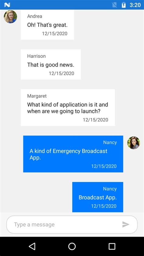 Typing Indicator In Xamarin Chat Control Syncfusion
