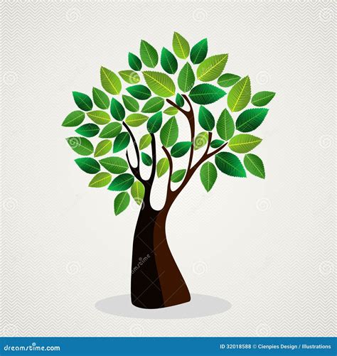 Cute Concept Tree Design Stock Vector Illustration Of Green 32018588