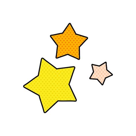 Premium Vector Stars Halftone Hand Drawn Color Vector Illustration