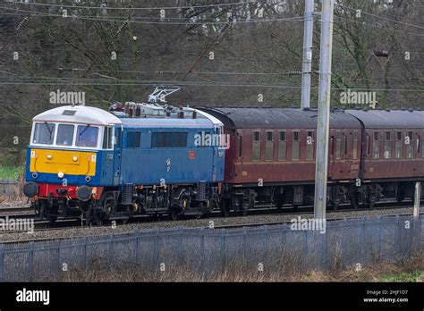 Class 86 Electric Locomotive Named Les Ross At Winwick On The West