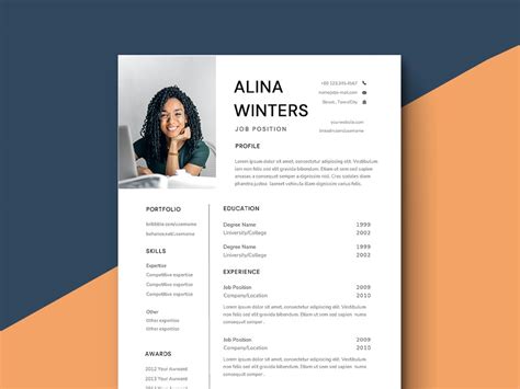Free Classsic Indesign Resume Template With Matching Cover Letter