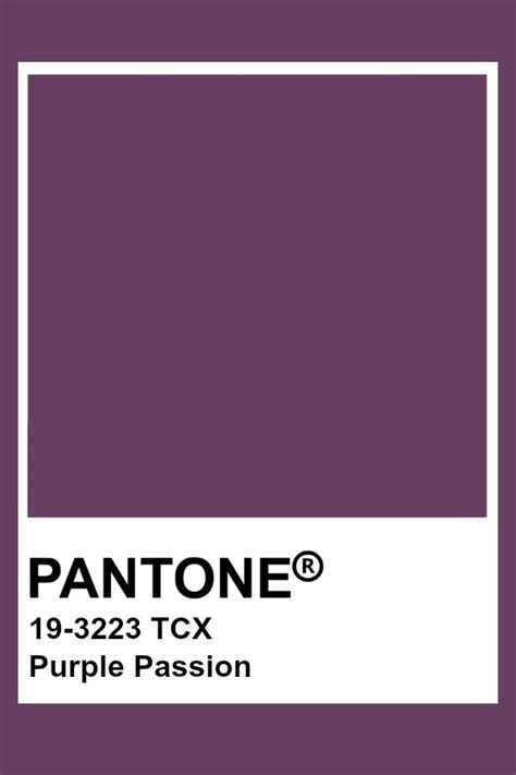 Pantone Purple Passion Color Chart