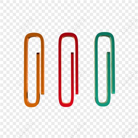 colored angular paperclip combination metal folder metallic png free