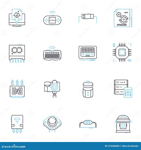 Digital Instruments Linear Icons Set Synthesizer Sampler Drum Machine Sequencer Controller