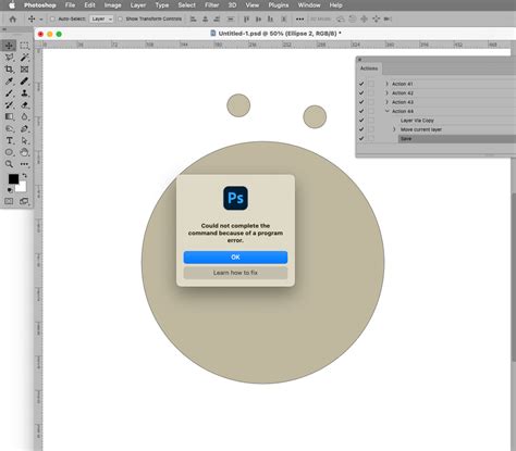 P Program Error With Actions That Have Save Comma Adobe Product