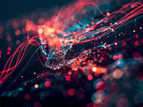 Vibrant Abstract Network Concept With Glowing Lines Digital