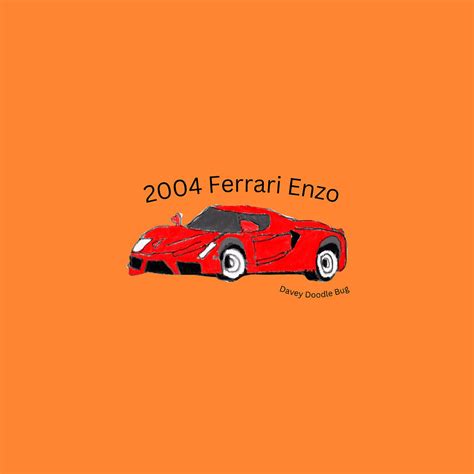 Ferrari Enzo Artwork Drawing By David Doodle Bug Duke Fine Art America