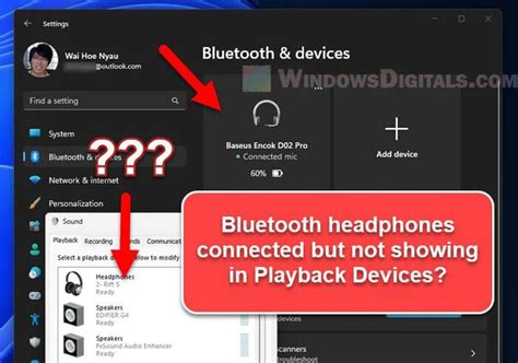 Bluetooth Headphones Connect But Not In Playback Devices Bluetooth Headphones Bluetooth