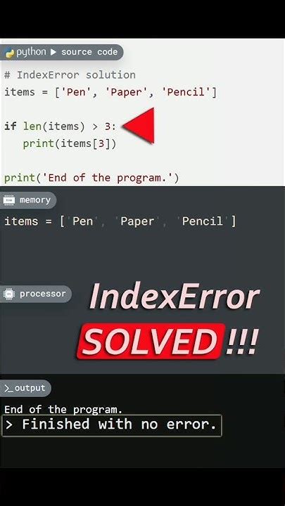indexerror solved youtube
