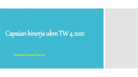 Capaian Kinerja Ukm Tw 4pptx