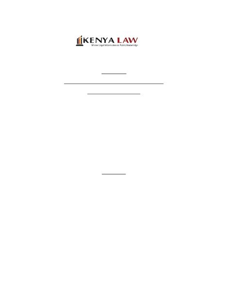 Kenyan Case Of Easement Pdf Easement Judgment Law