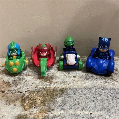 Just Play Toys Pj Masks Dino Toy Figures Vehicles Lot Of 4 Owlette