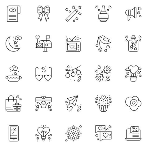 우정 아이콘 벡터 일러스트 레이 션의 집합 프리미엄 벡터