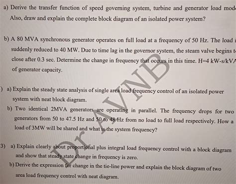 A Derive The Transfer Function Of Speed Studyx