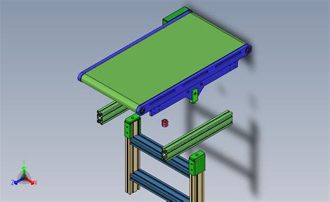 输送工作台3d模型图 Step 模型图纸下载 懒石网